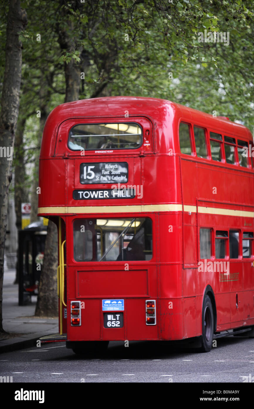Red Routemaster Bus London UK Stock Photo - Alamy