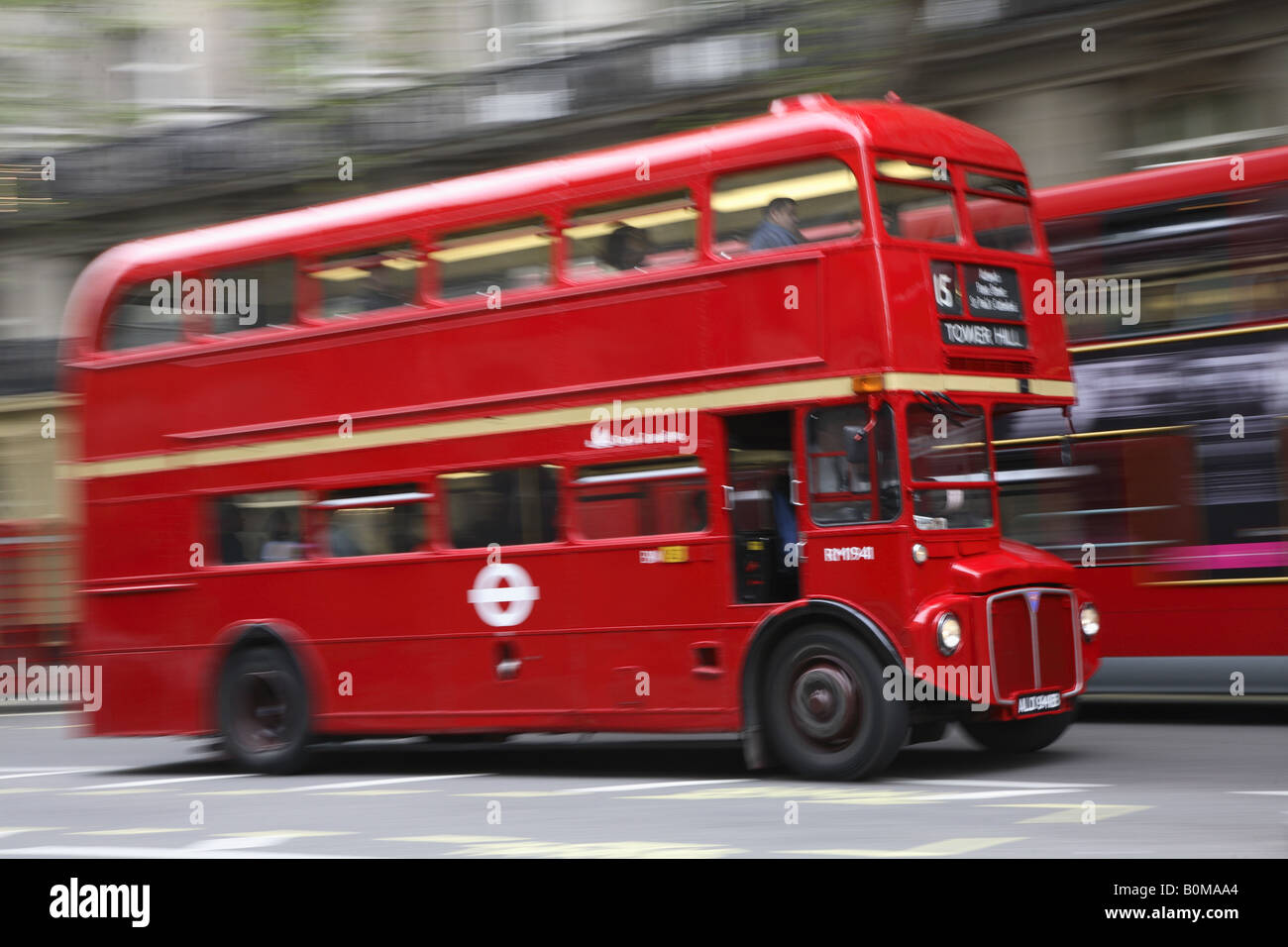 Red Routemaster Bus London UK Stock Photo - Alamy