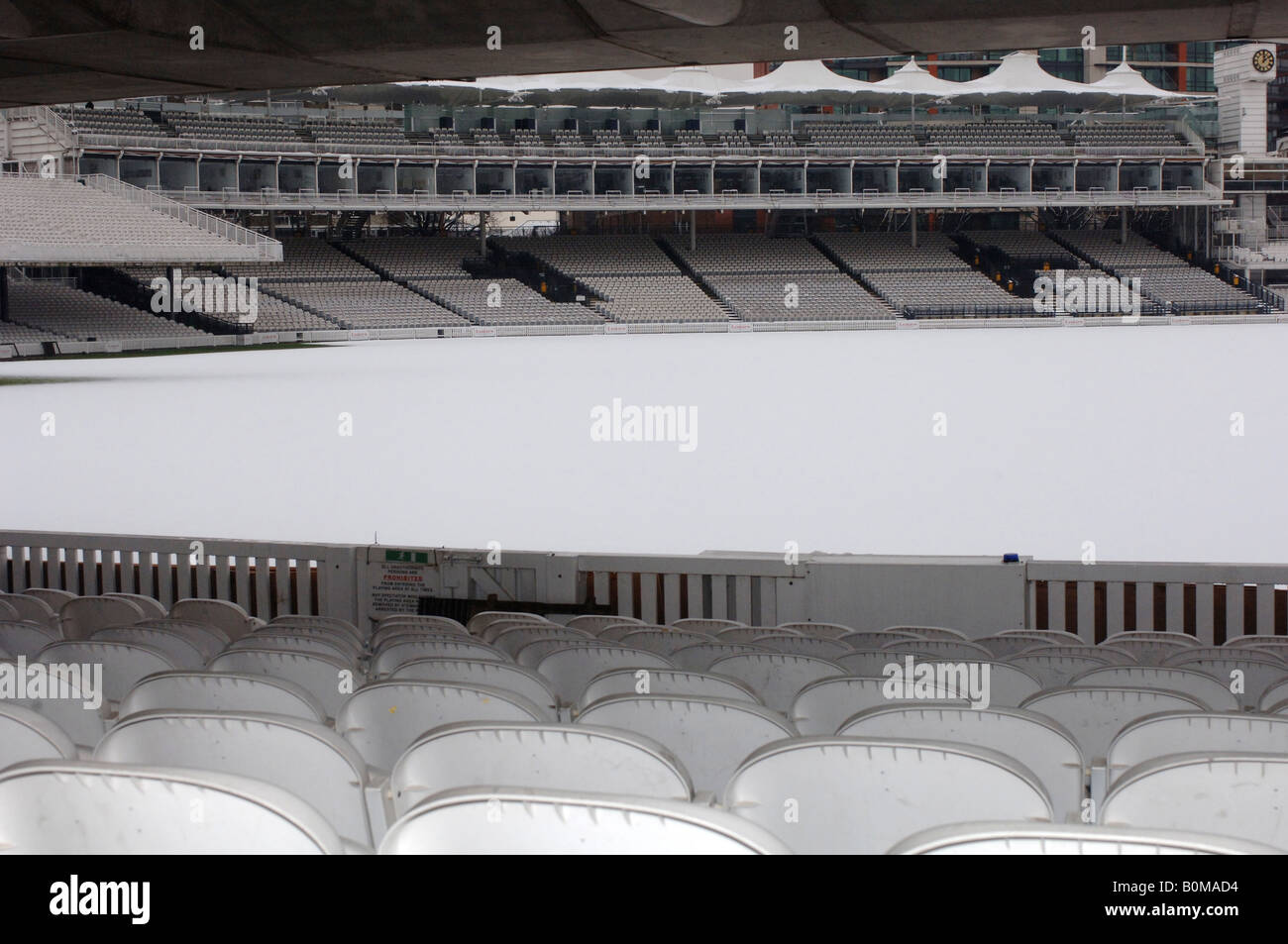 Lords cricket Ground under snow Stock Photo - Alamy