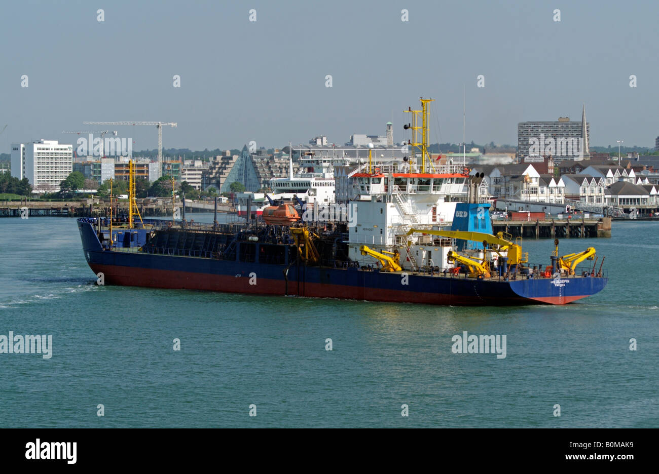 UKD Bluefin a dredger ship off Town Quay Southampton England UK Stock ...