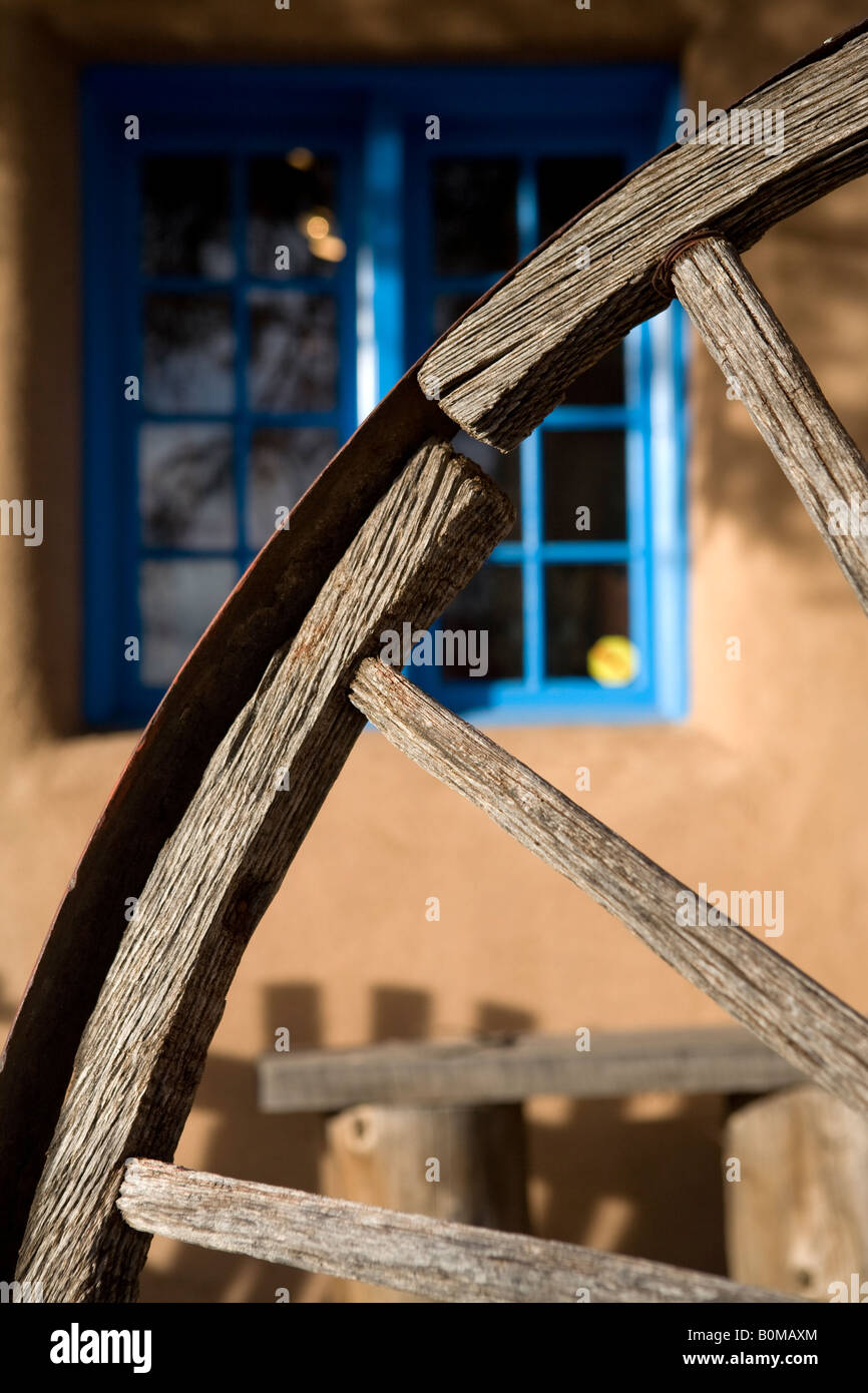 window and wagon wheel Stock Photo - Alamy