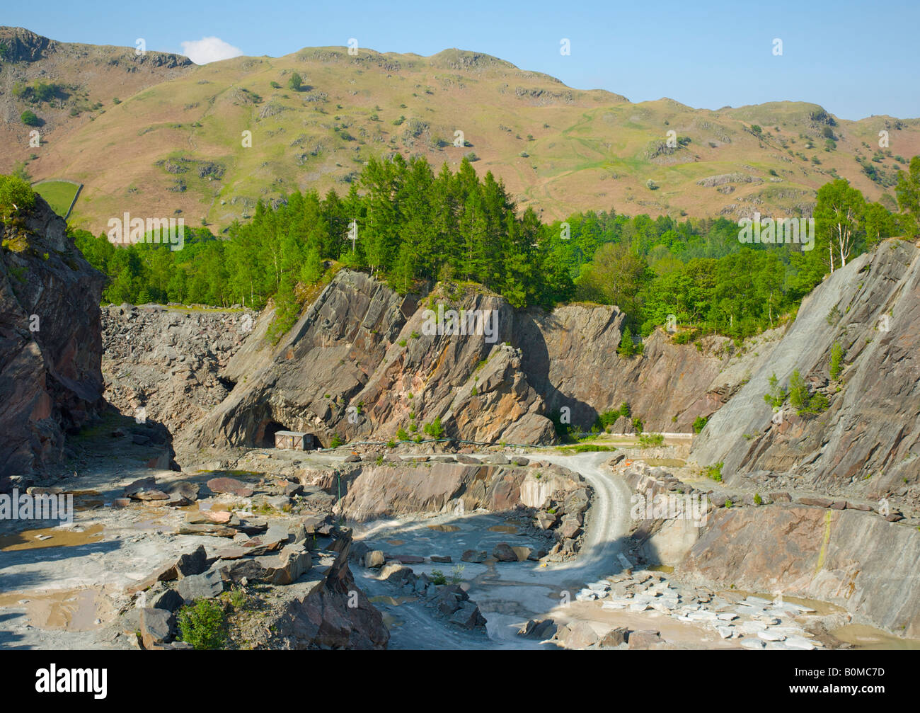 Burlington Slate Quarry, near Skelwith Bridge, Langdale valley, Lake ...
