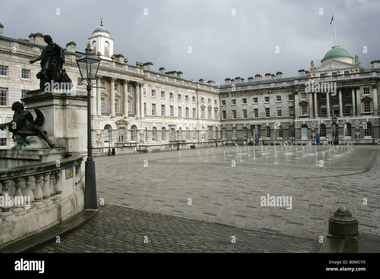 City of London, England. Somerset House at The Strand, with the Edmond ...