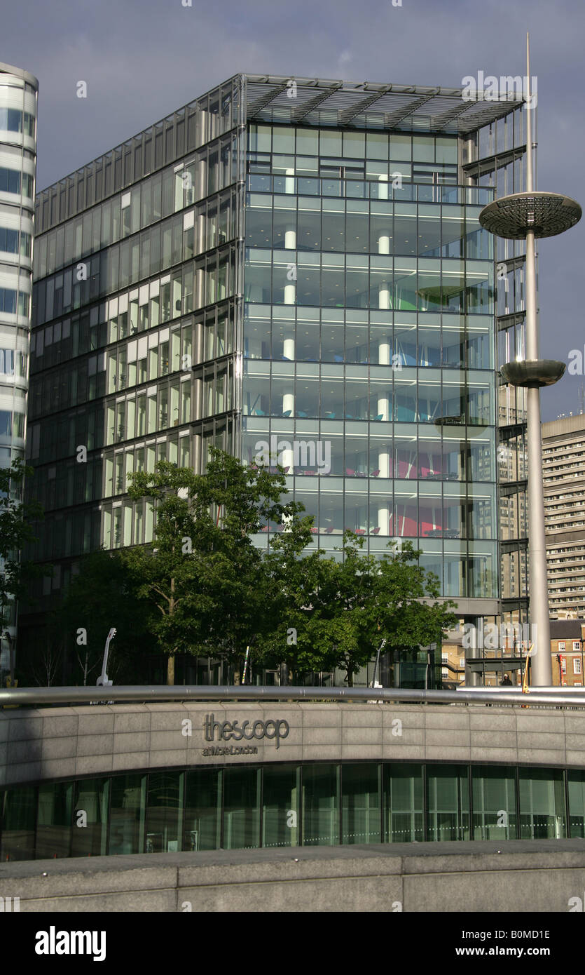 City of London, England. The Scoop amphitheatre and '1 More Westminster ...