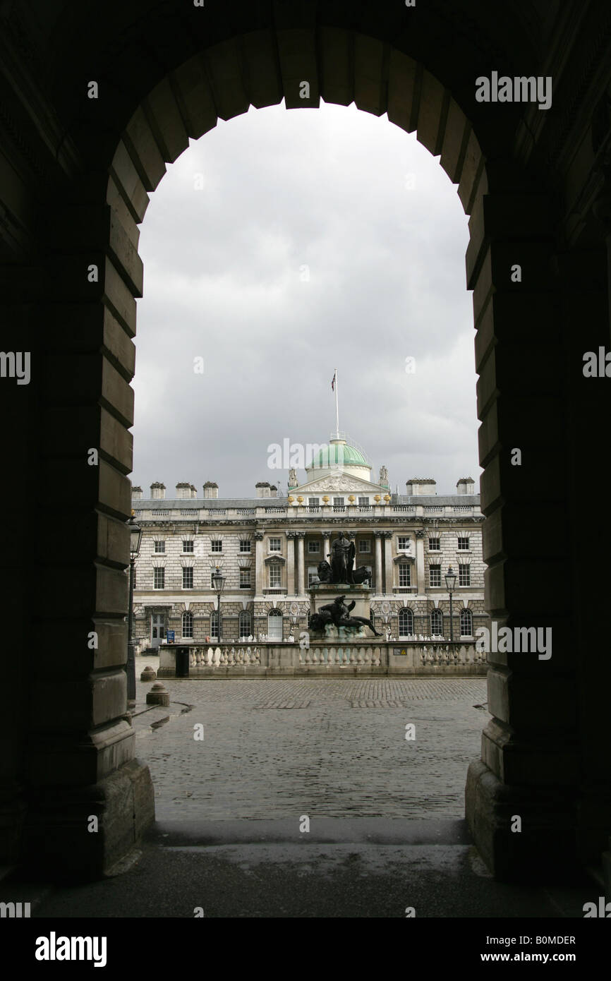 City of London, England. Somerset House at The Strand, with the Edmond ...