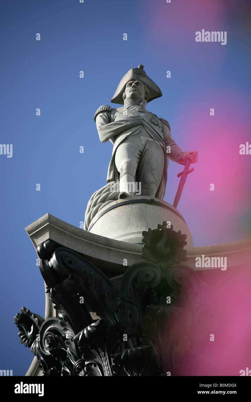 City of London, England. Close-up view of Admiral Horatio Nelson’s ...