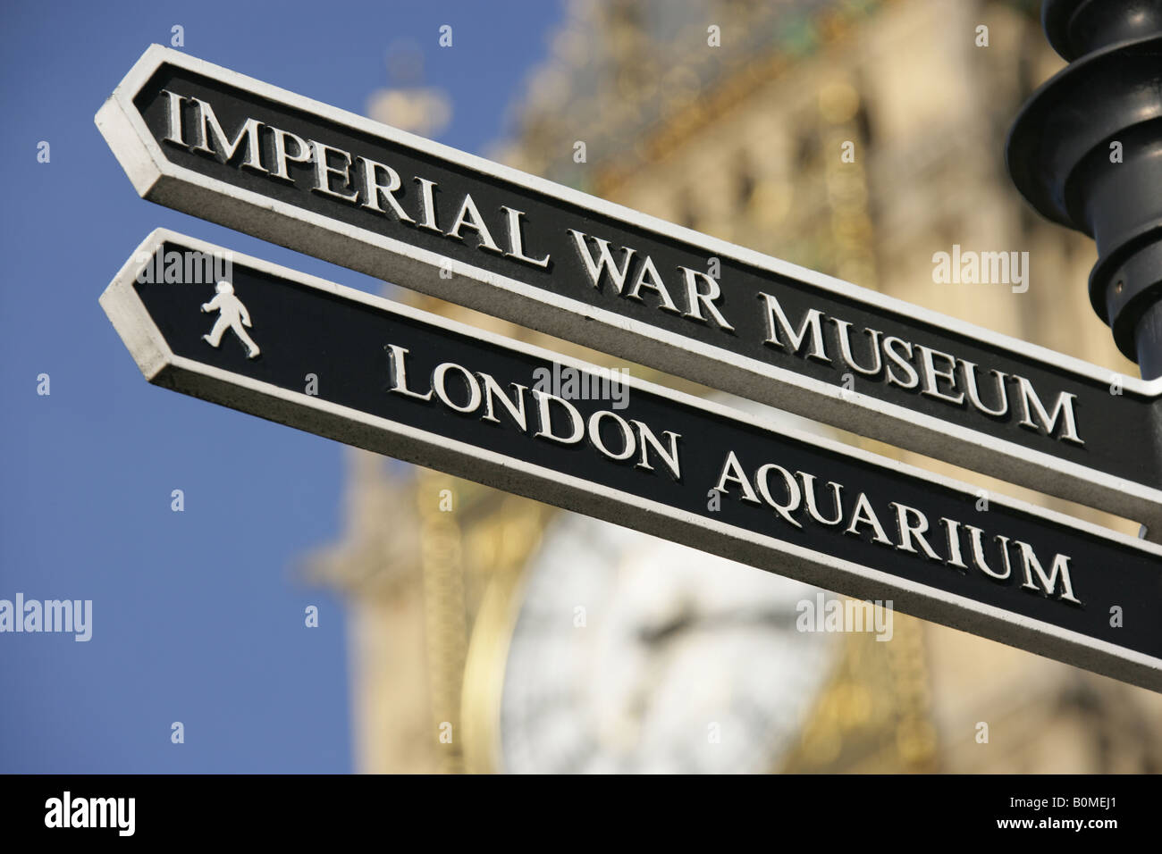 City of Westminster, England. A tourist direction sign at Westminster ...