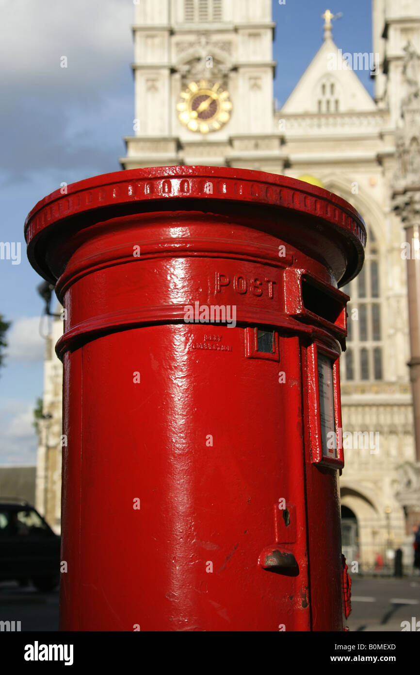 City of Westminster, England. A red post box at Tothill Street with the ...