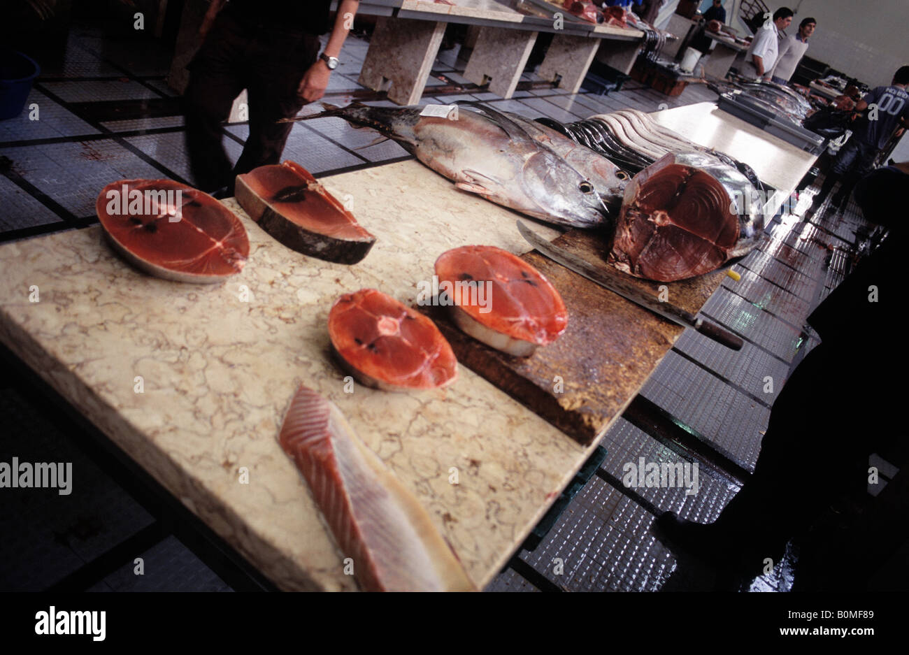 swordfish in a market in Funchal, Madeira Portugal Stock Photo - Alamy