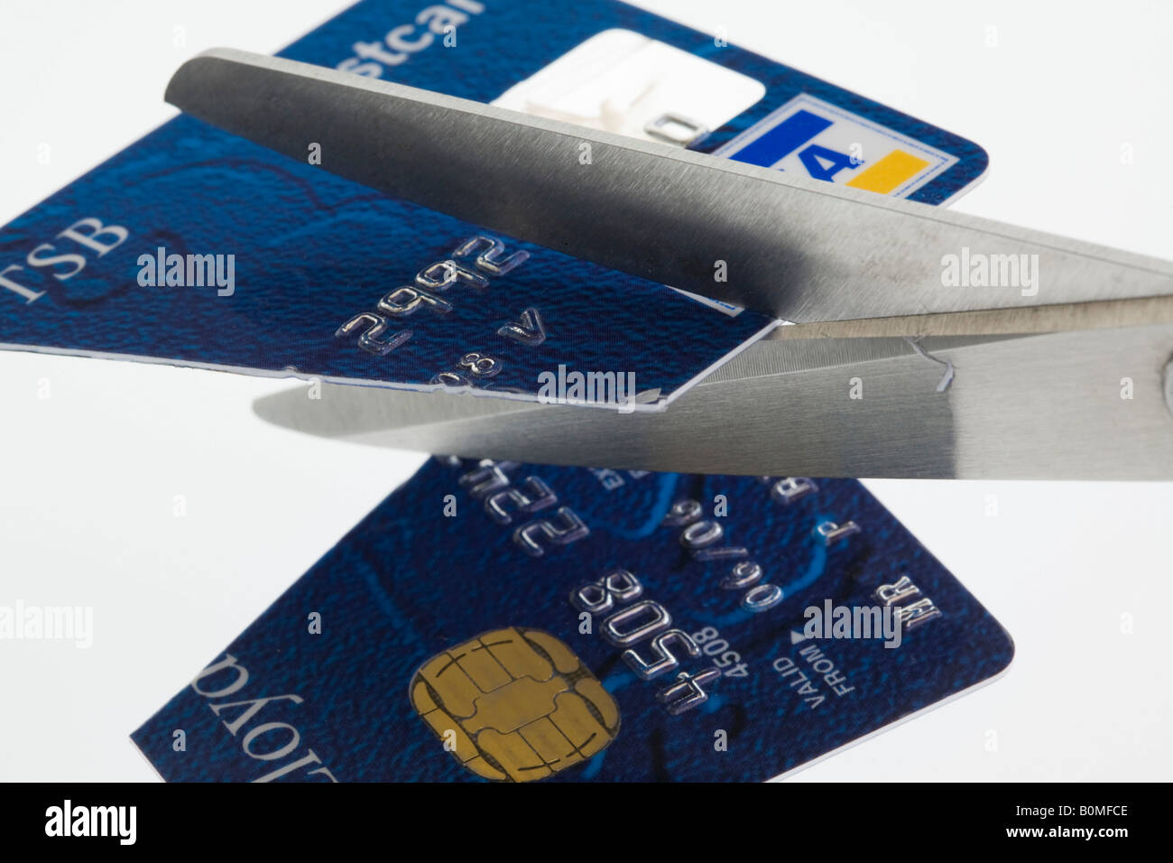 Cutting credit card pair scissors hi-res stock photography and images ...