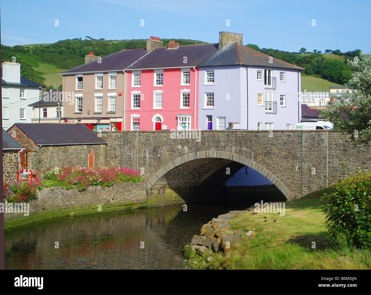 Bridge at Aberaeron Ceredigion Wales Stock Photo - Alamy
