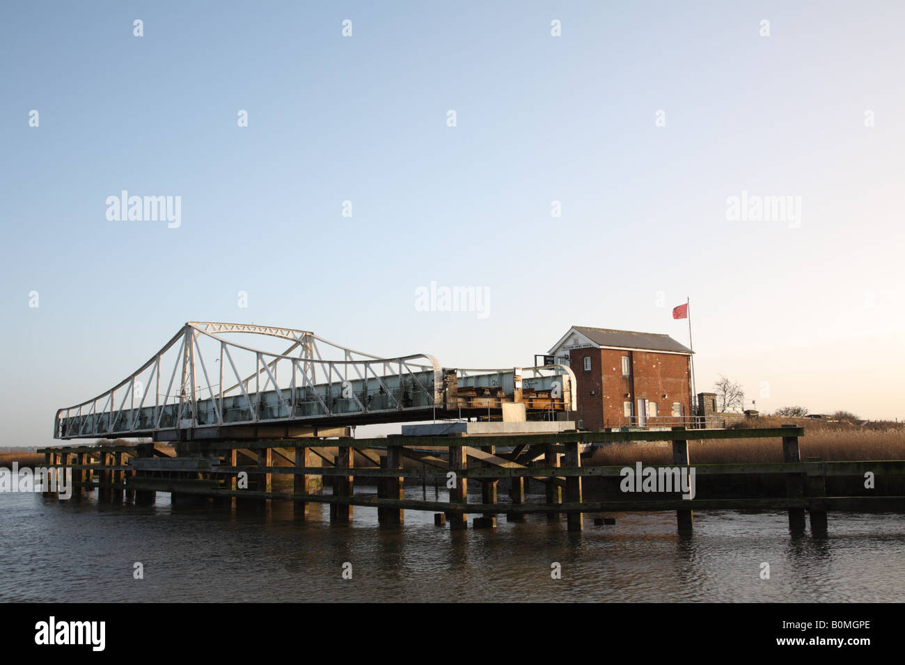 Reedham swing railway bridge Stock Photo - Alamy