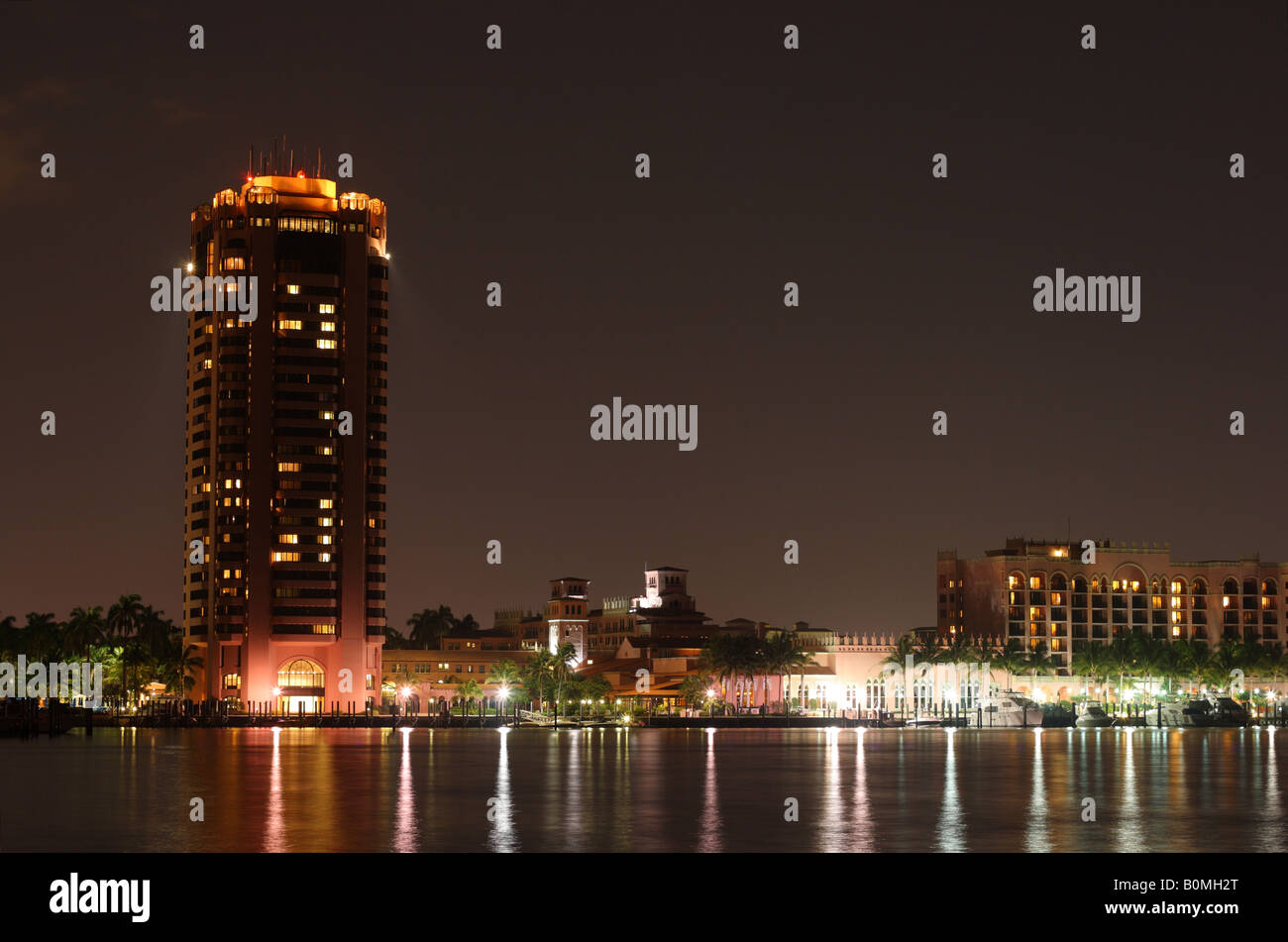 Mizner hotel in Boca Raton, Florida at night Stock Photo - Alamy