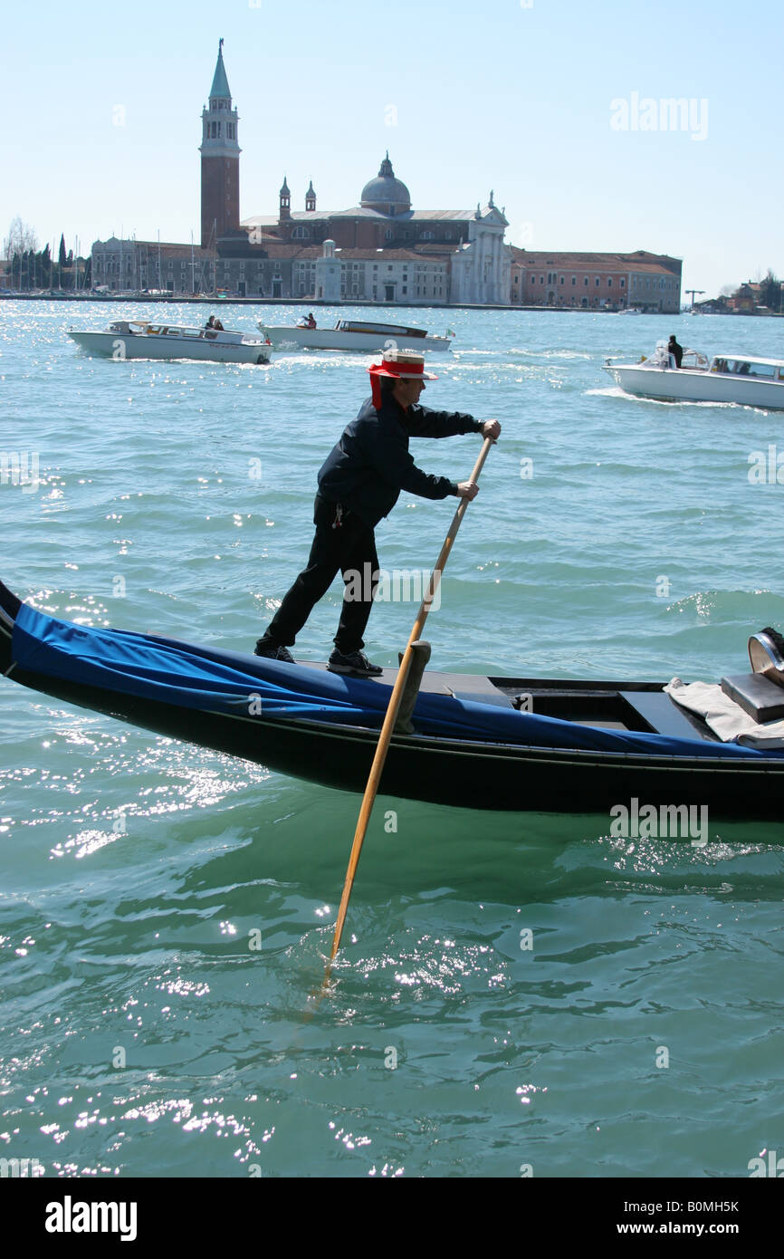 Gondola on the lagoon Stock Photo - Alamy