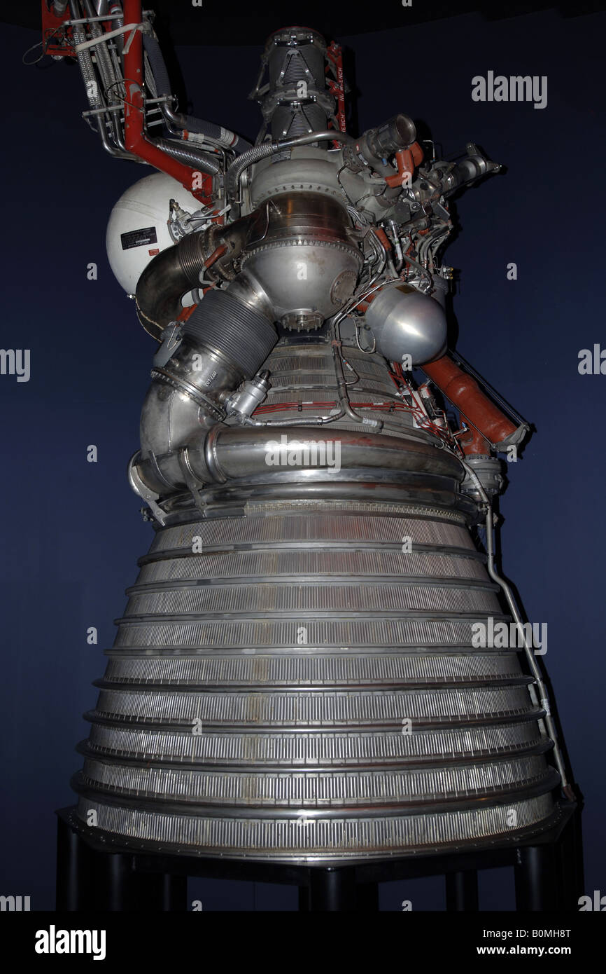 A Rocket Engine on display in the Science Museum London Stock Photo - Alamy
