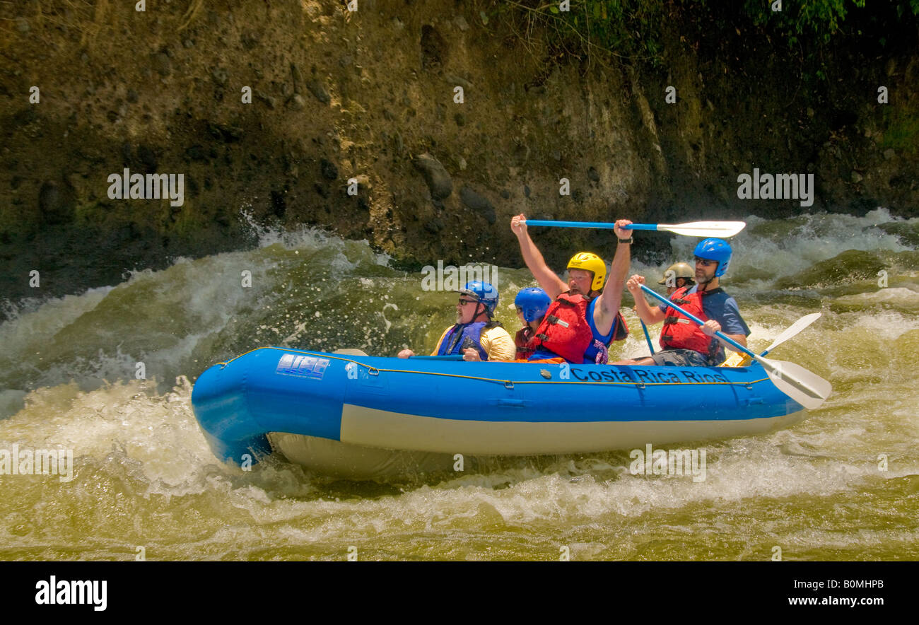 COSTA RICA Group whitewater rafting on the Reventazon River Caribbean ...