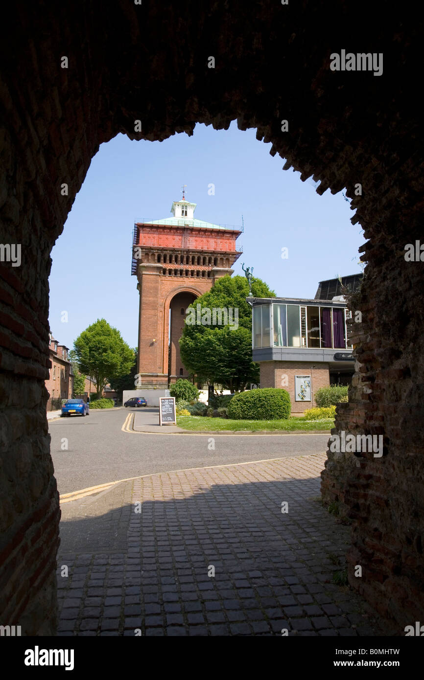 JUMBO WATER TOWER AND THE MERCURY THEATRE FRAMED BY THE ROMAN BALKERNE ...