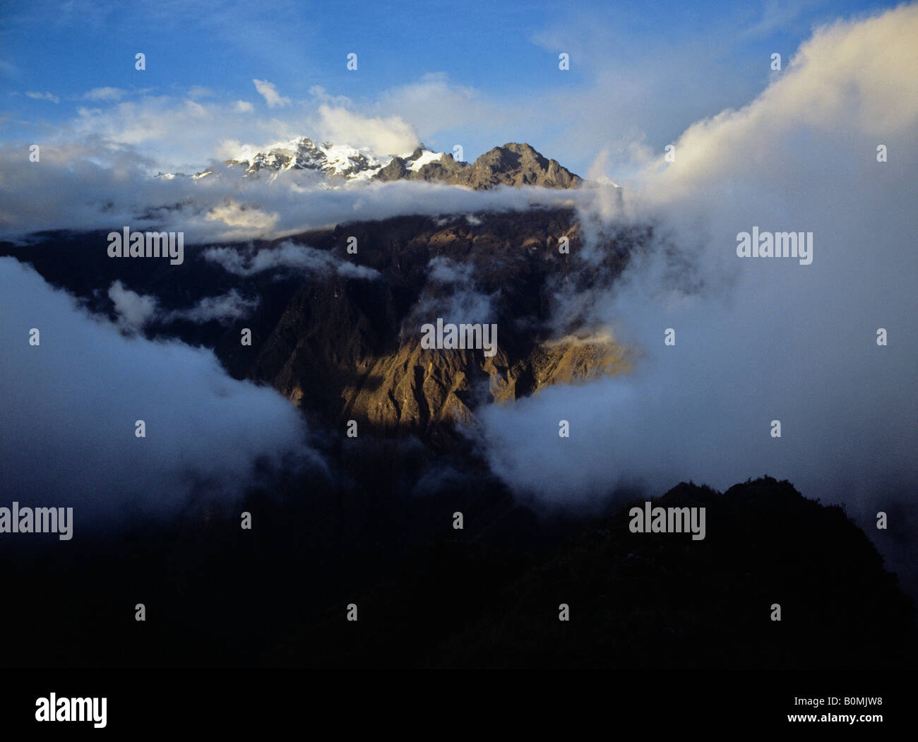 mountain range of cordillera veronica at morning urubamba valley peru ...