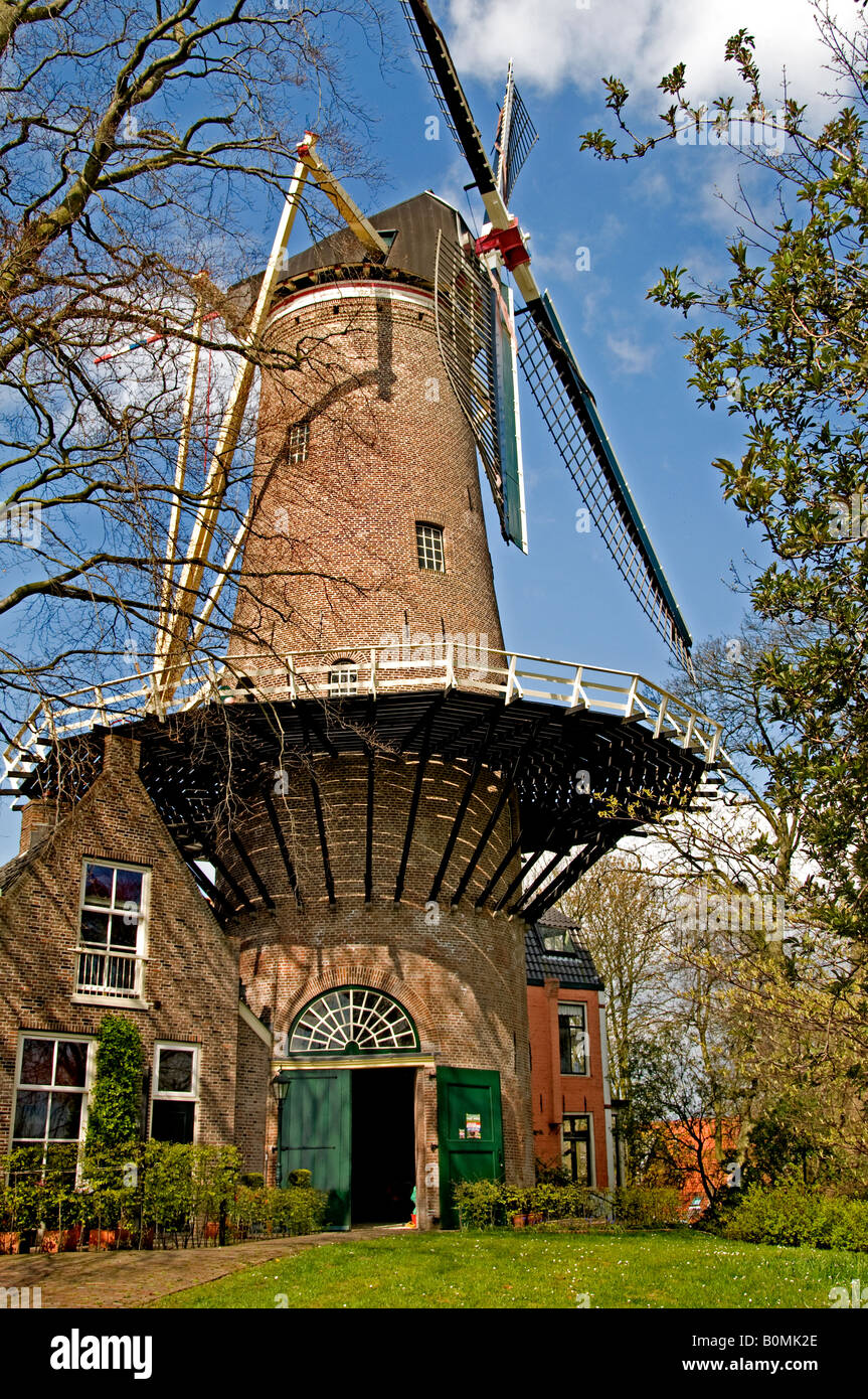 Gouda netherlands holland city town windmill Stock Photo - Alamy