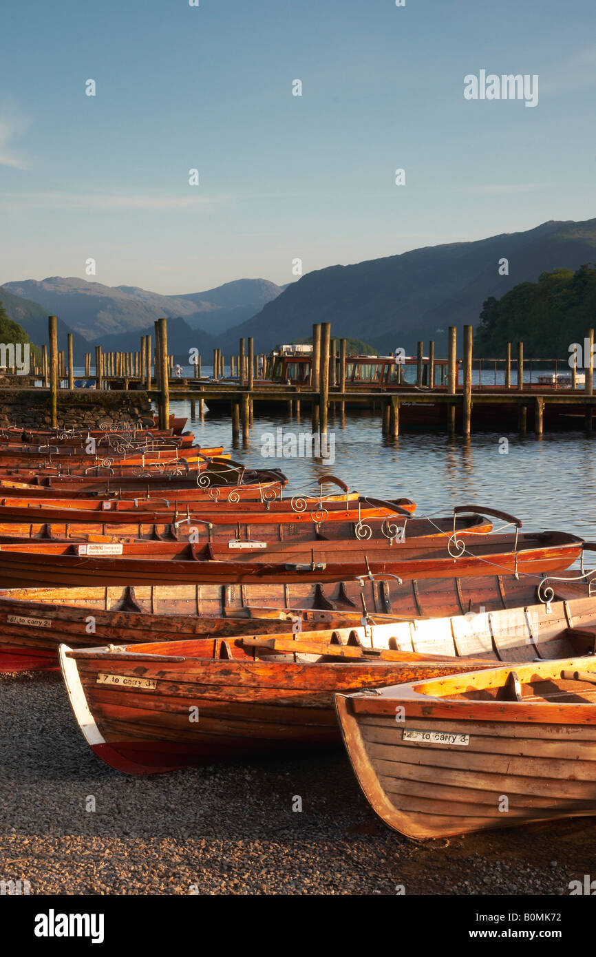 Derwentwater rowing boats pier hi-res stock photography and images - Alamy