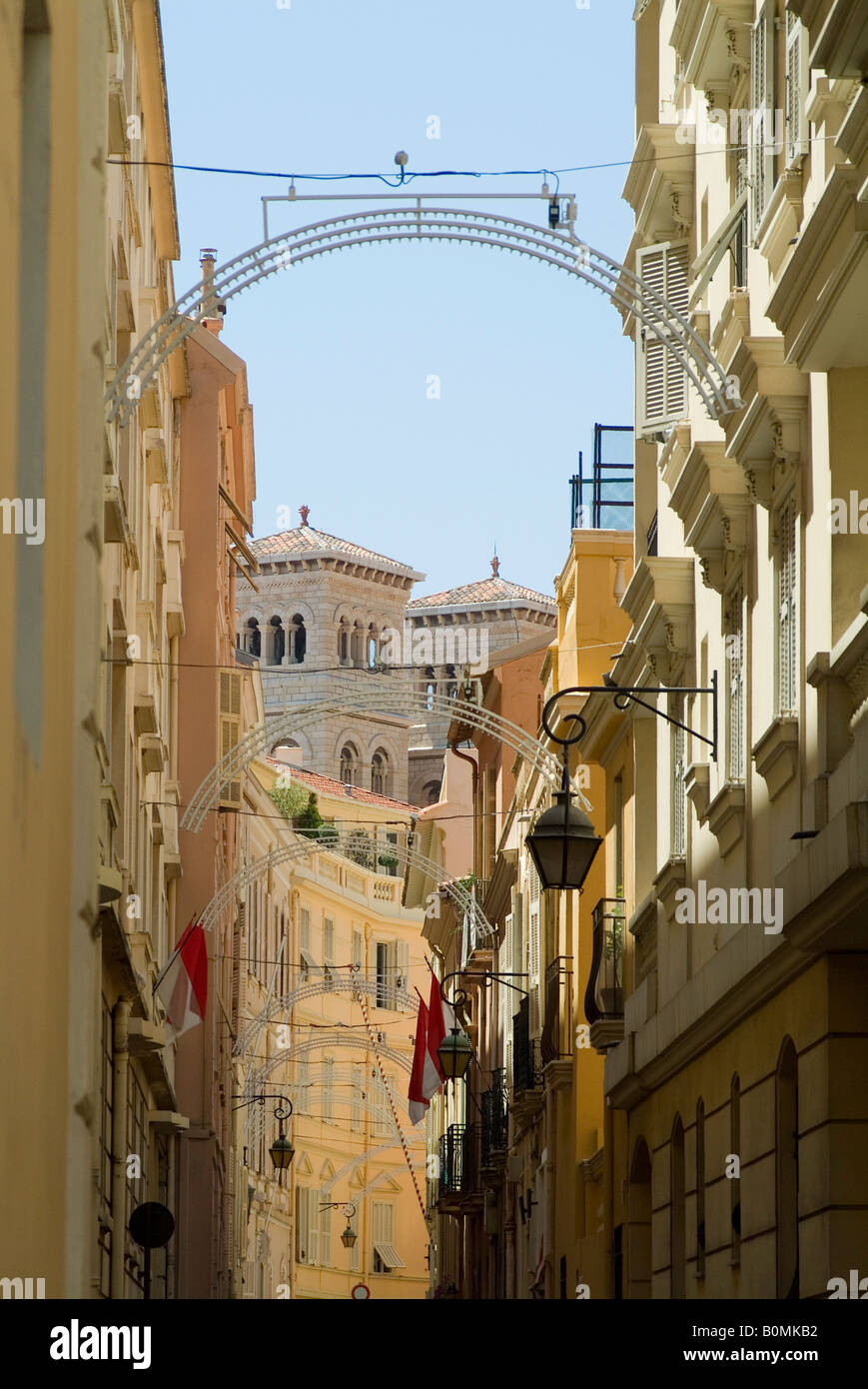 View of the main shopping street in Monaco-Ville, Monaco Stock Photo ...