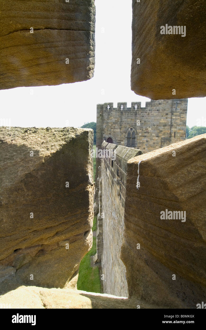 looking out a window at Alnwick Castle, Alnwick, Northumberland ...