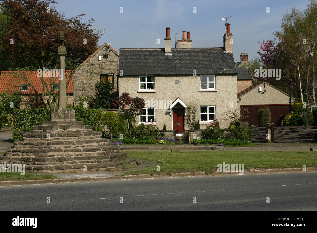 An English village scene. Linby, Nottinghamshire, England, U.K Stock ...