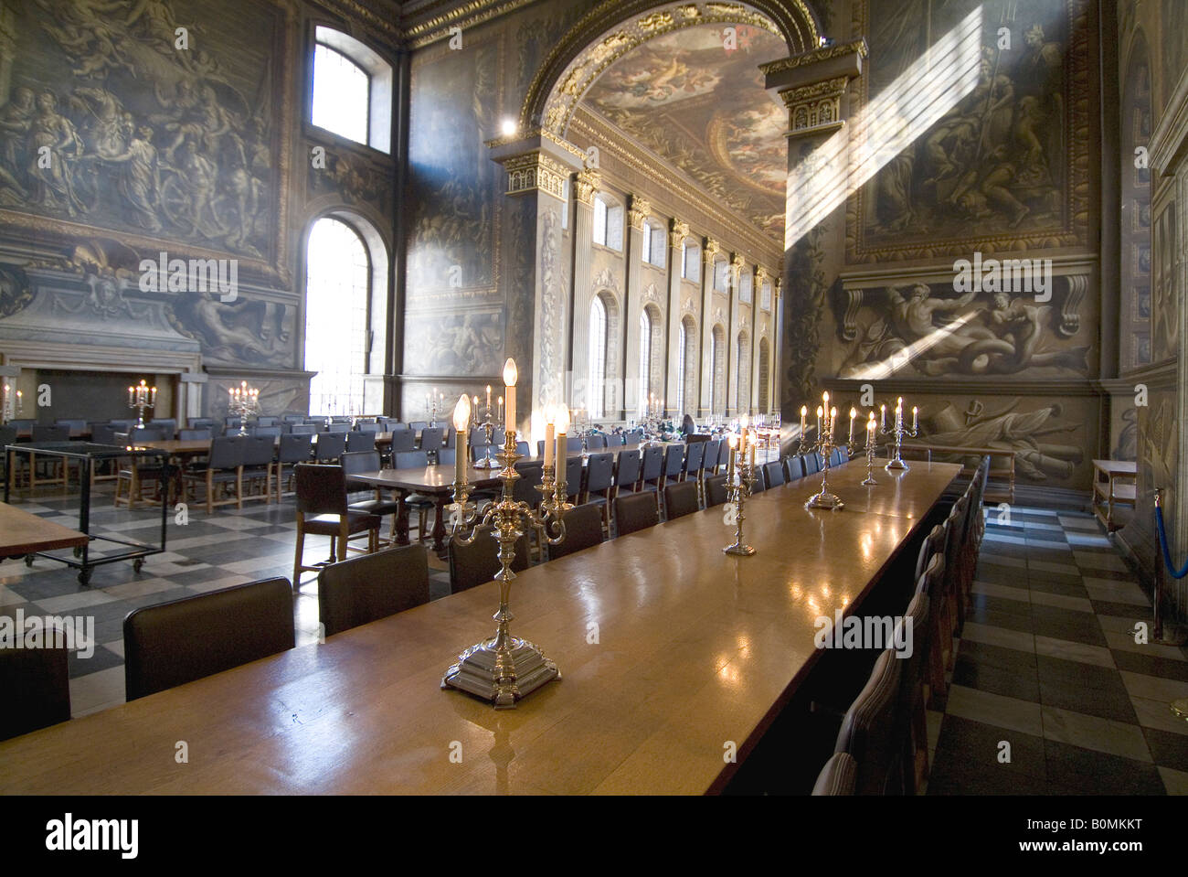 The Painted Hall of the Old Royal Naval College, Greenwich, London ...