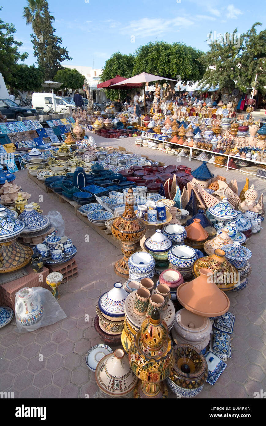 Crafts in the market city of Houmt-souk, Iland of Jerba, Tunisia Stock ...