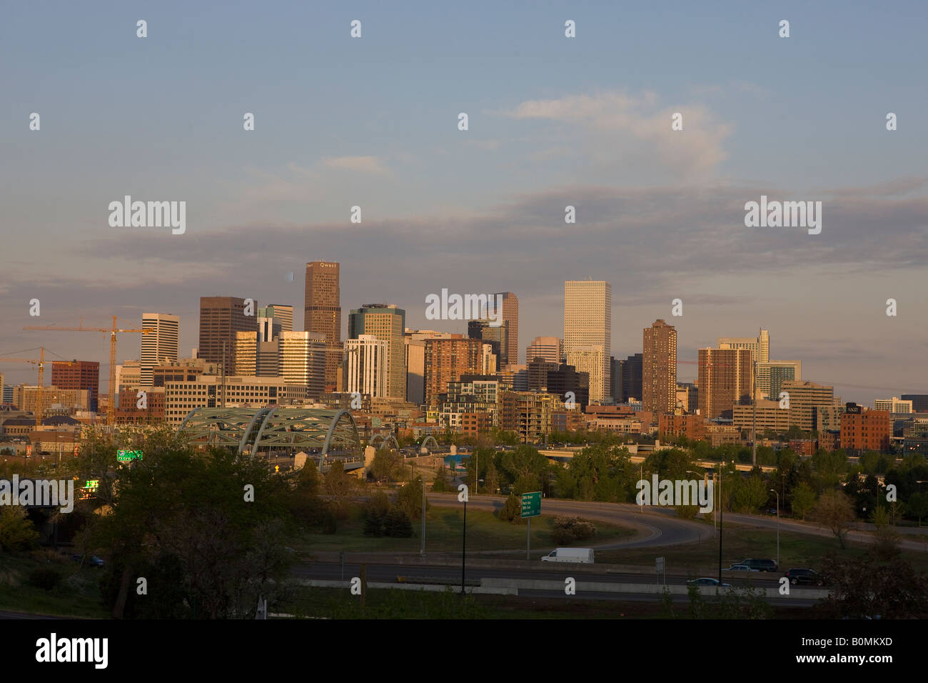 Denver skyline evening hi-res stock photography and images - Alamy