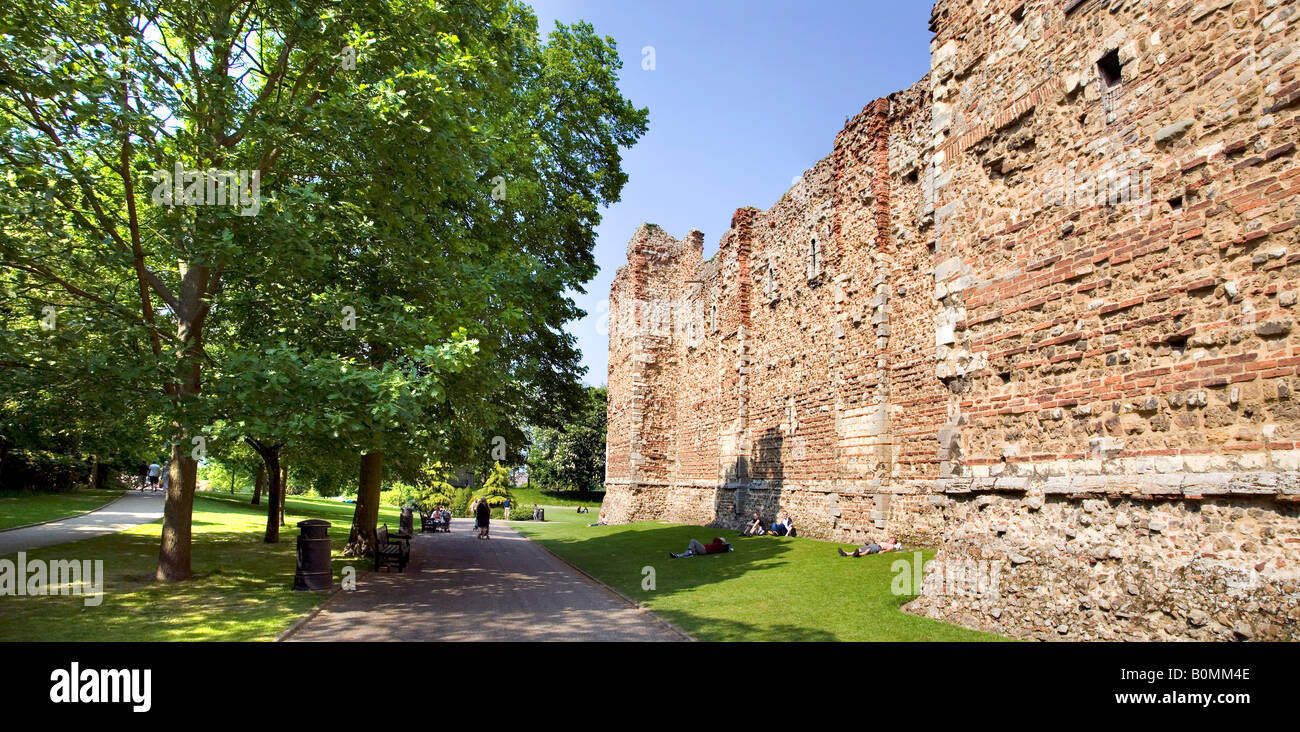 PEOPLE STROLL THROUGH Colchester Castle AND PARK, a prime visitor ...