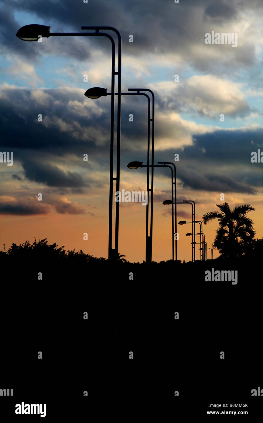 Photo of the Street light at sunset Stock Photo - Alamy