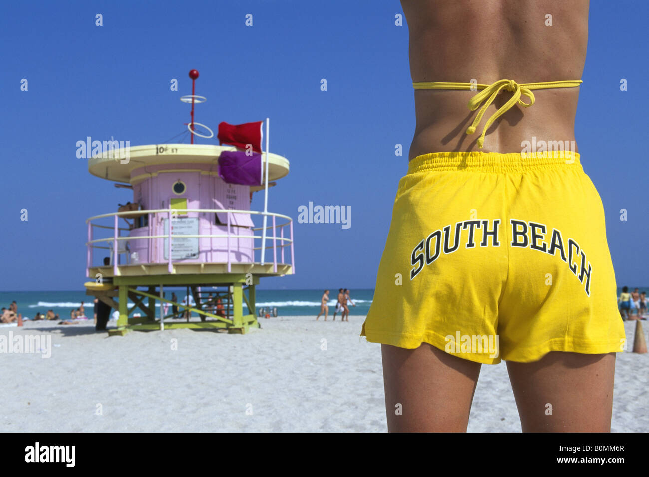 Girl at South Beach Miami Beach Miami Florida USA Stock Photo - Alamy