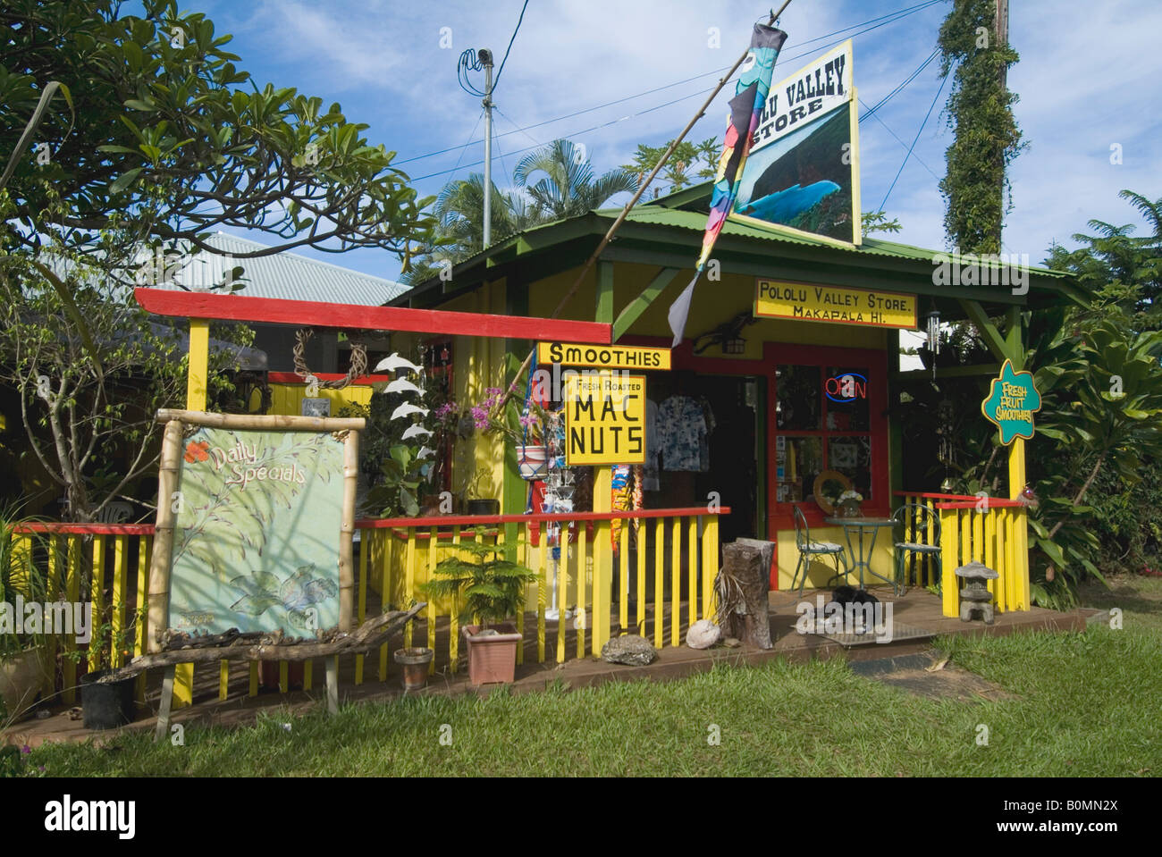 Polulu Valley store, island of Hawaii (Big Island), Hawaii, USA Stock ...