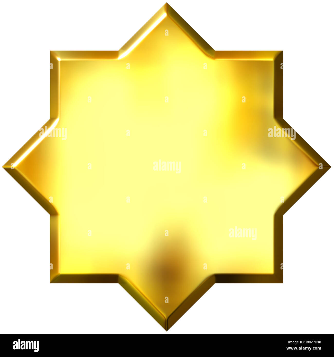 3d golden 8 point star Stock Photo - Alamy