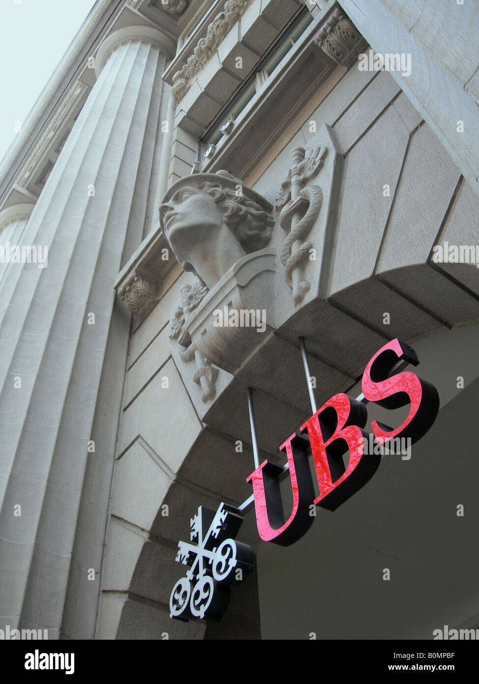 UBS bank Zurich Switzerland swiss logo vertical Stock Photo - Alamy