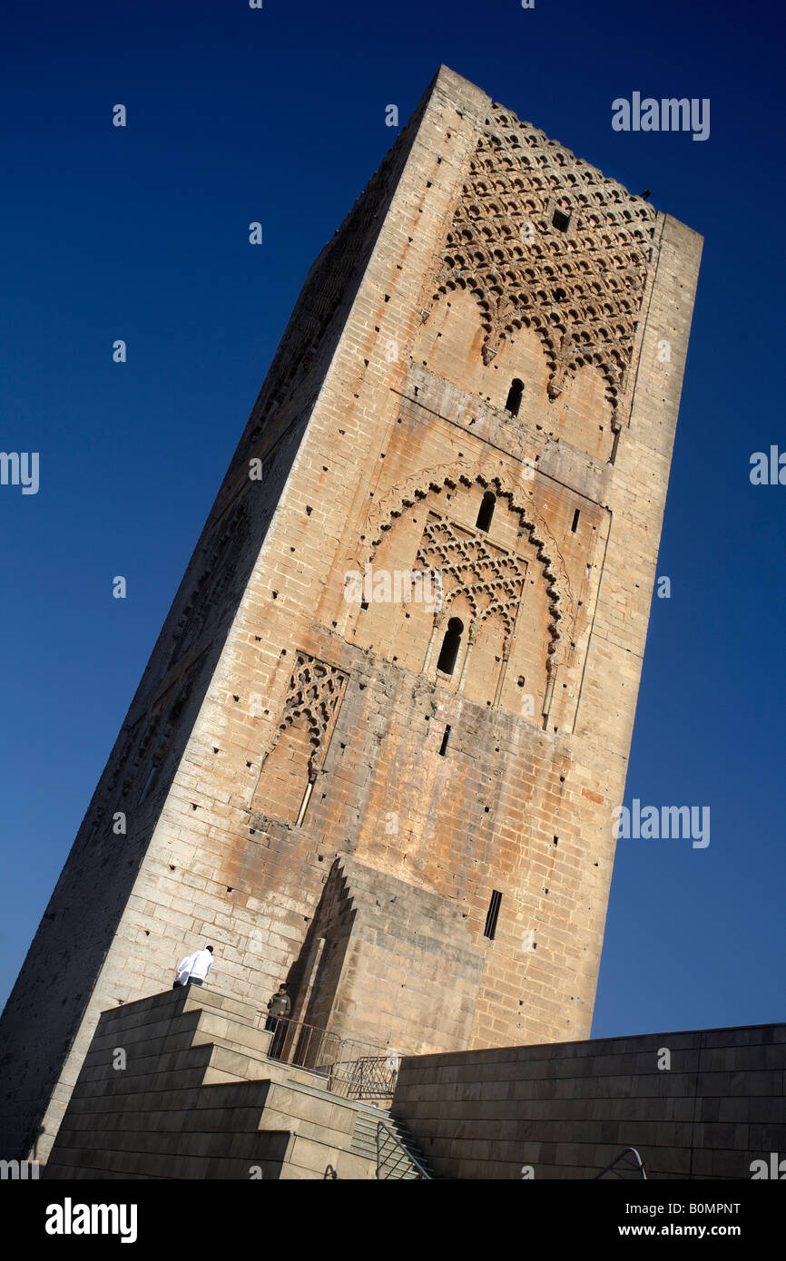 Tower of the Hassan Mosque. Rabat, Morocco Stock Photo - Alamy