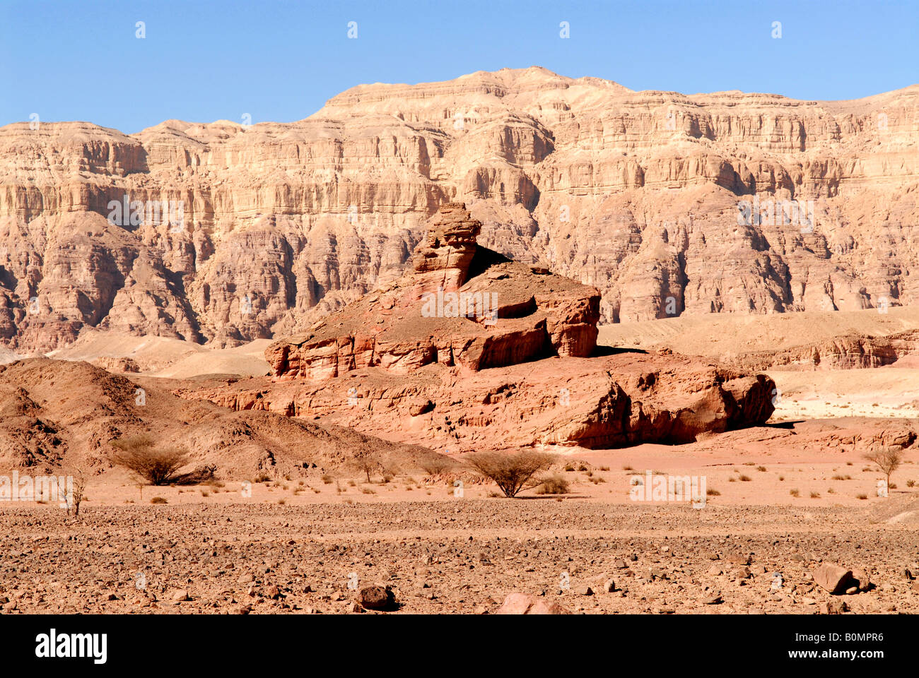Timna Valley Park in the Negev with Mount Boreg in foreground and the ...