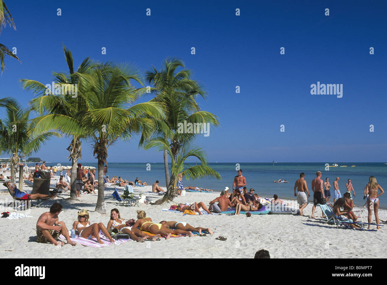 Spring Break on Smathers Beach Key West Florida Keys USA Stock Photo ...