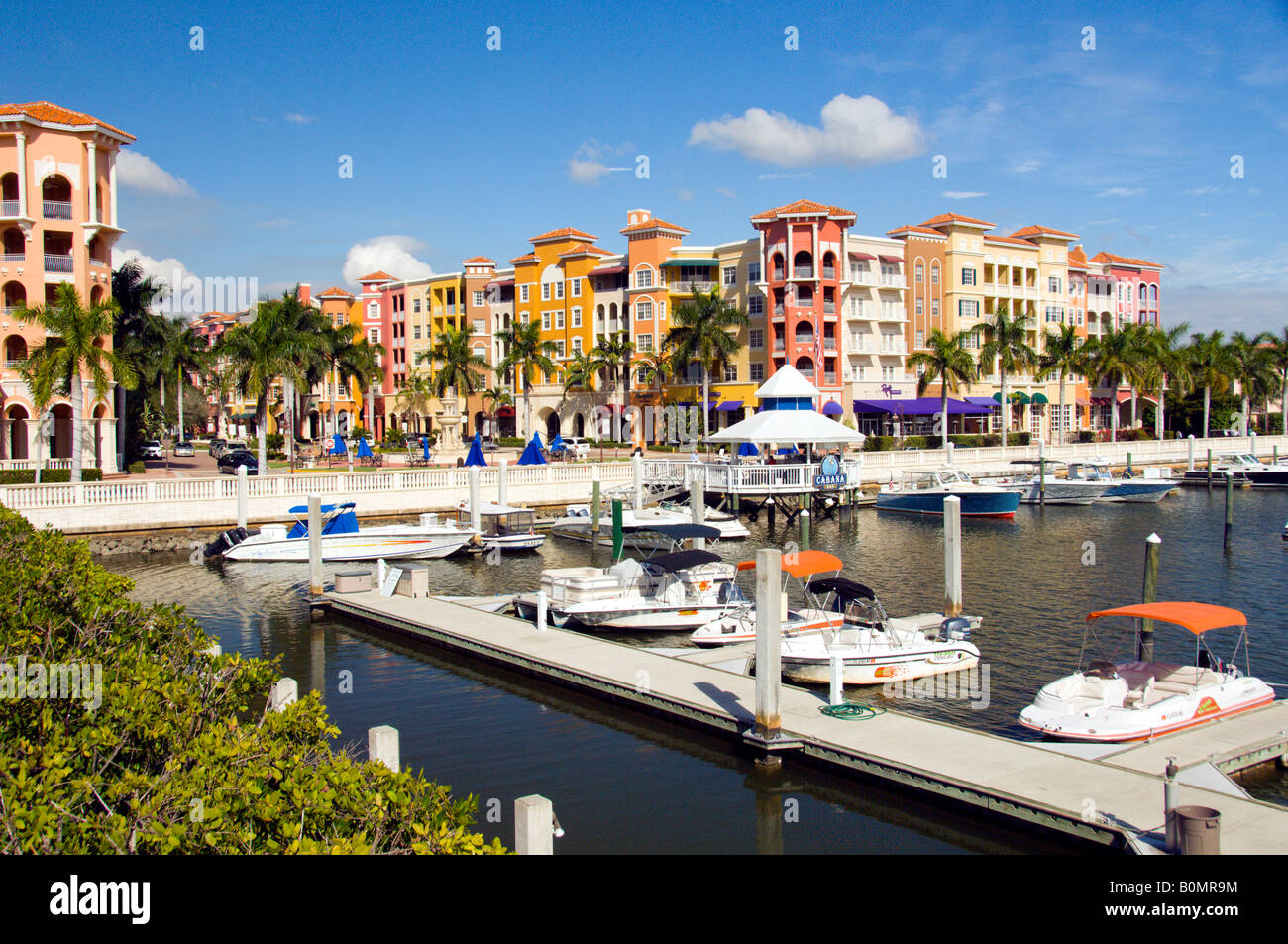 The marina at the Bayfront shopping and dining complex in Naples ...