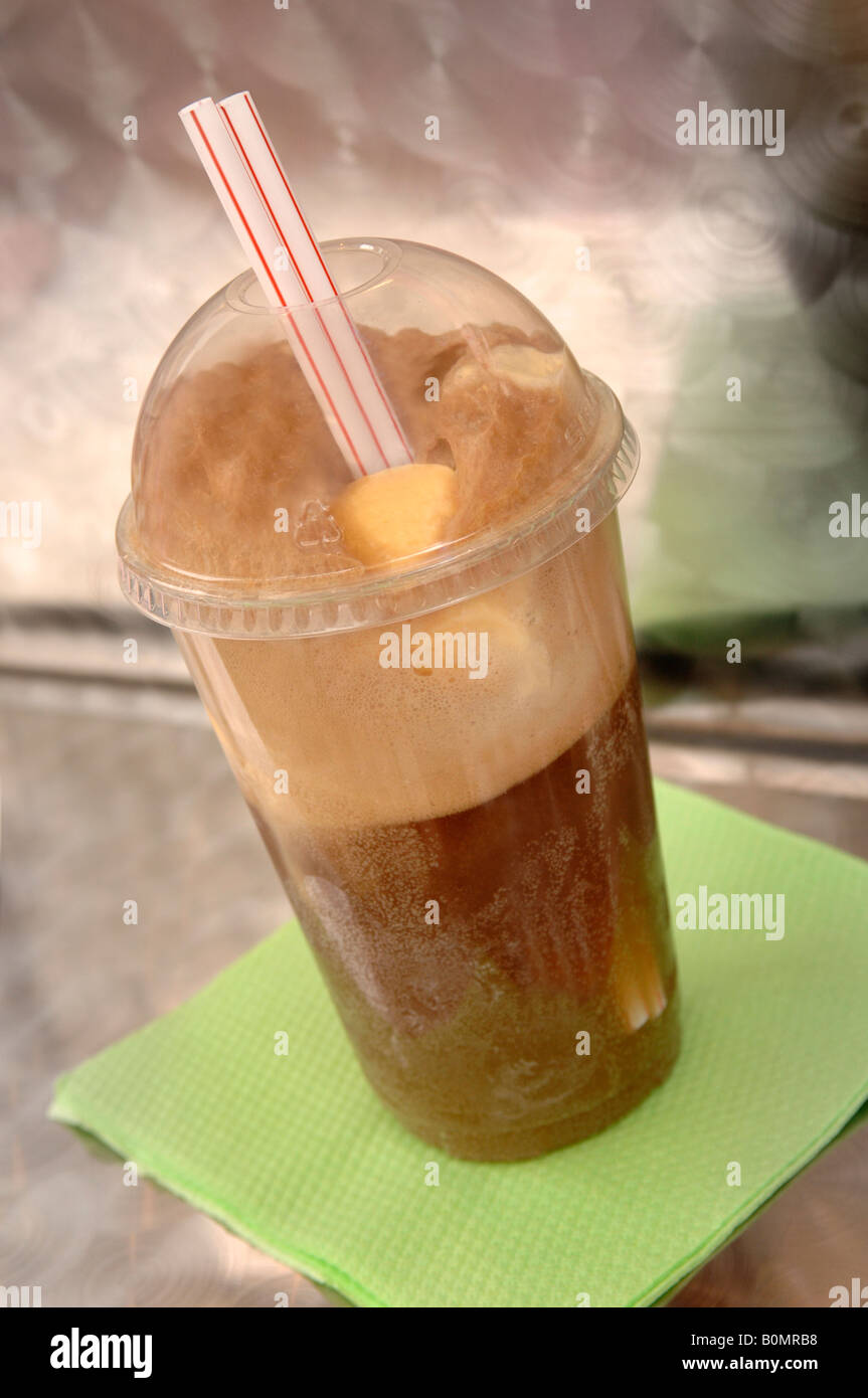 A cola float drink with icecream Stock Photo - Alamy