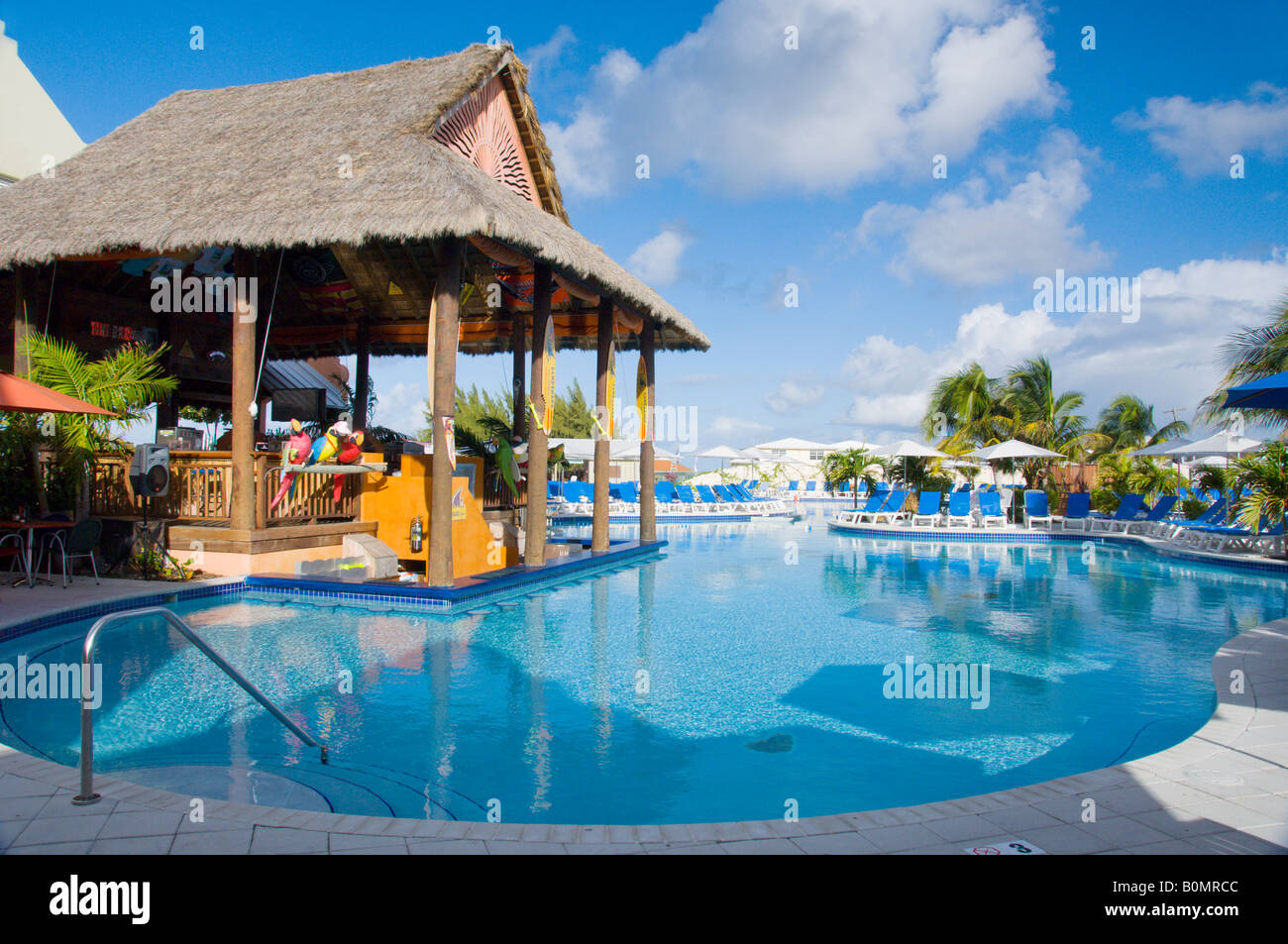 Swimming pool at the Port of Grand Turk in the Turks and Caicos Islands ...