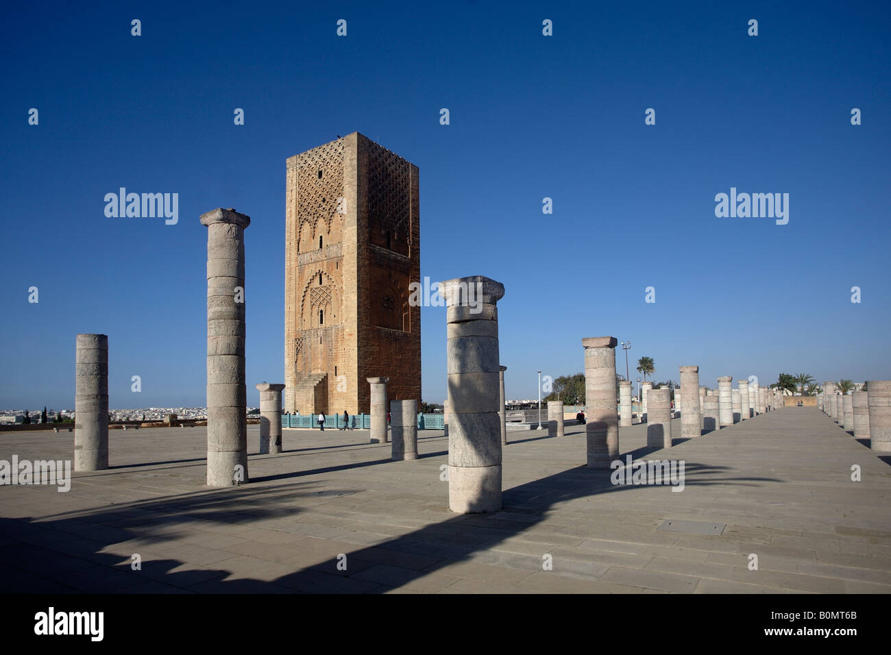 Tower of the Hassan Mosque. Rabat, Morocco Stock Photo - Alamy