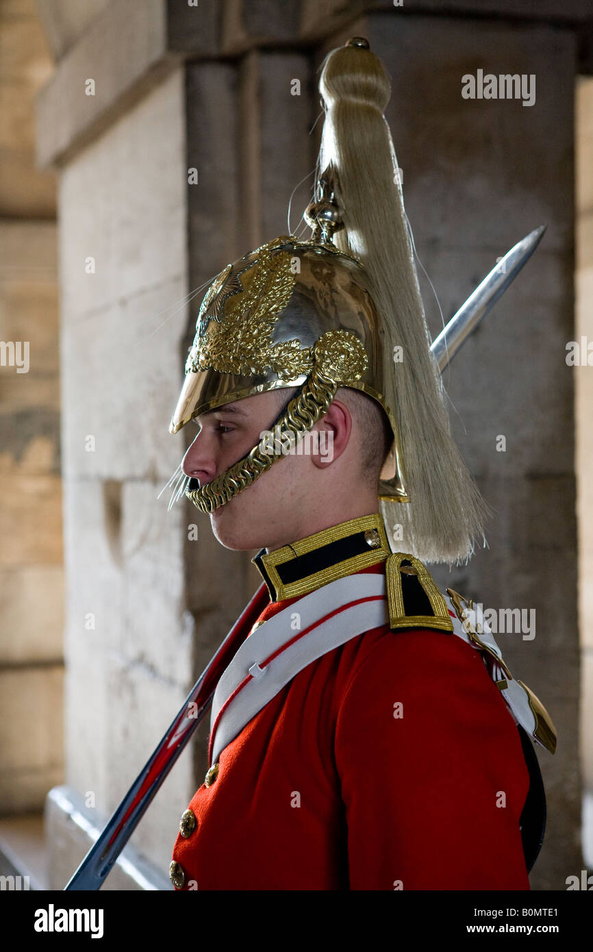 Soldier From The Queens Royal Houseguards Lifeguards Cavalry With ...