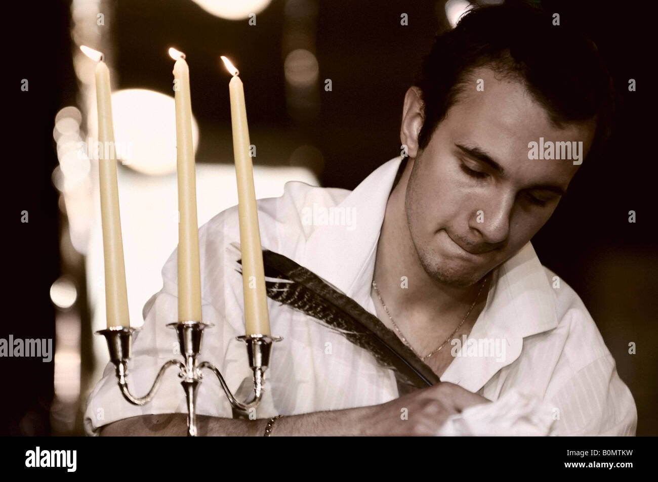 Man quill writing hi-res stock photography and images - Alamy