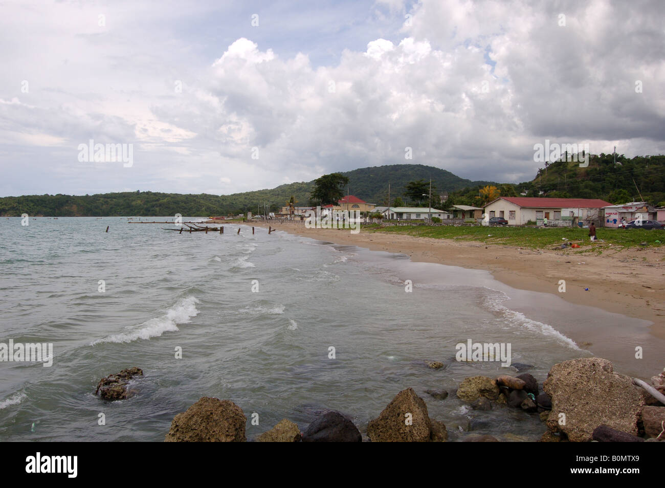 Coastline of Pajee beach, Port maria, St. mary, Jamaica Stock Photo - Alamy
