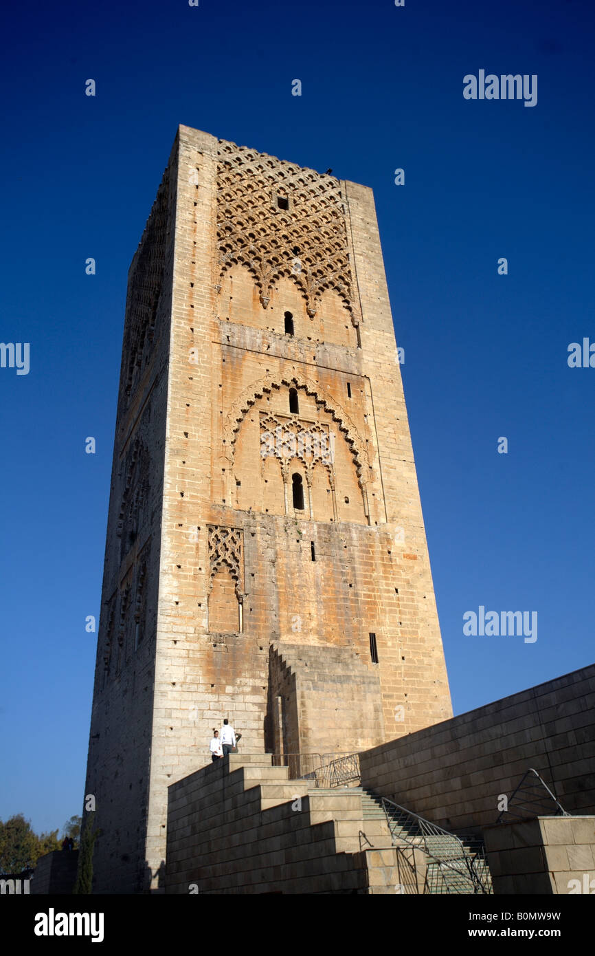 Tower of the Hassan Mosque. Rabat, Morocco Stock Photo - Alamy