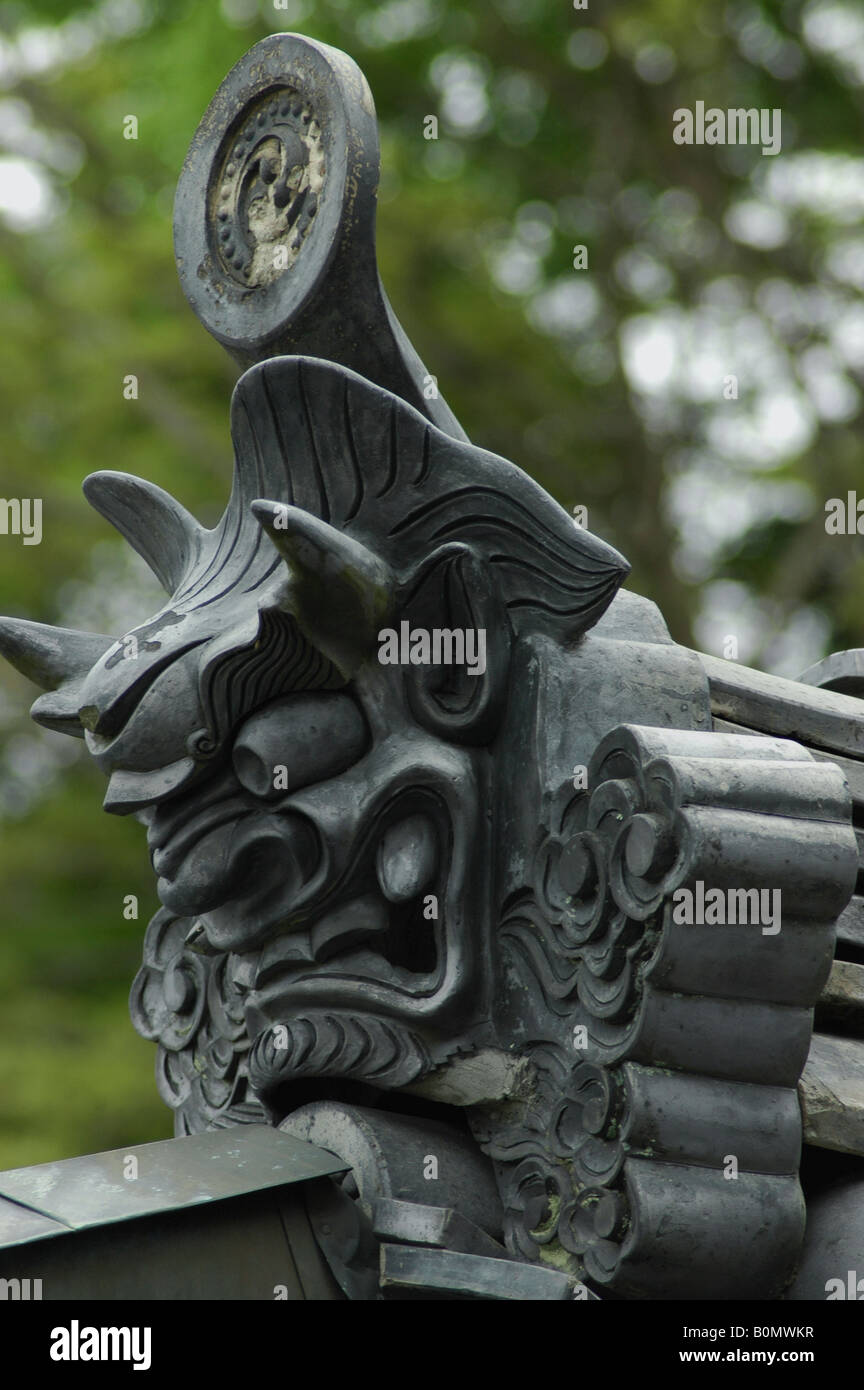 monster- shaped decoration on a roof Stock Photo - Alamy