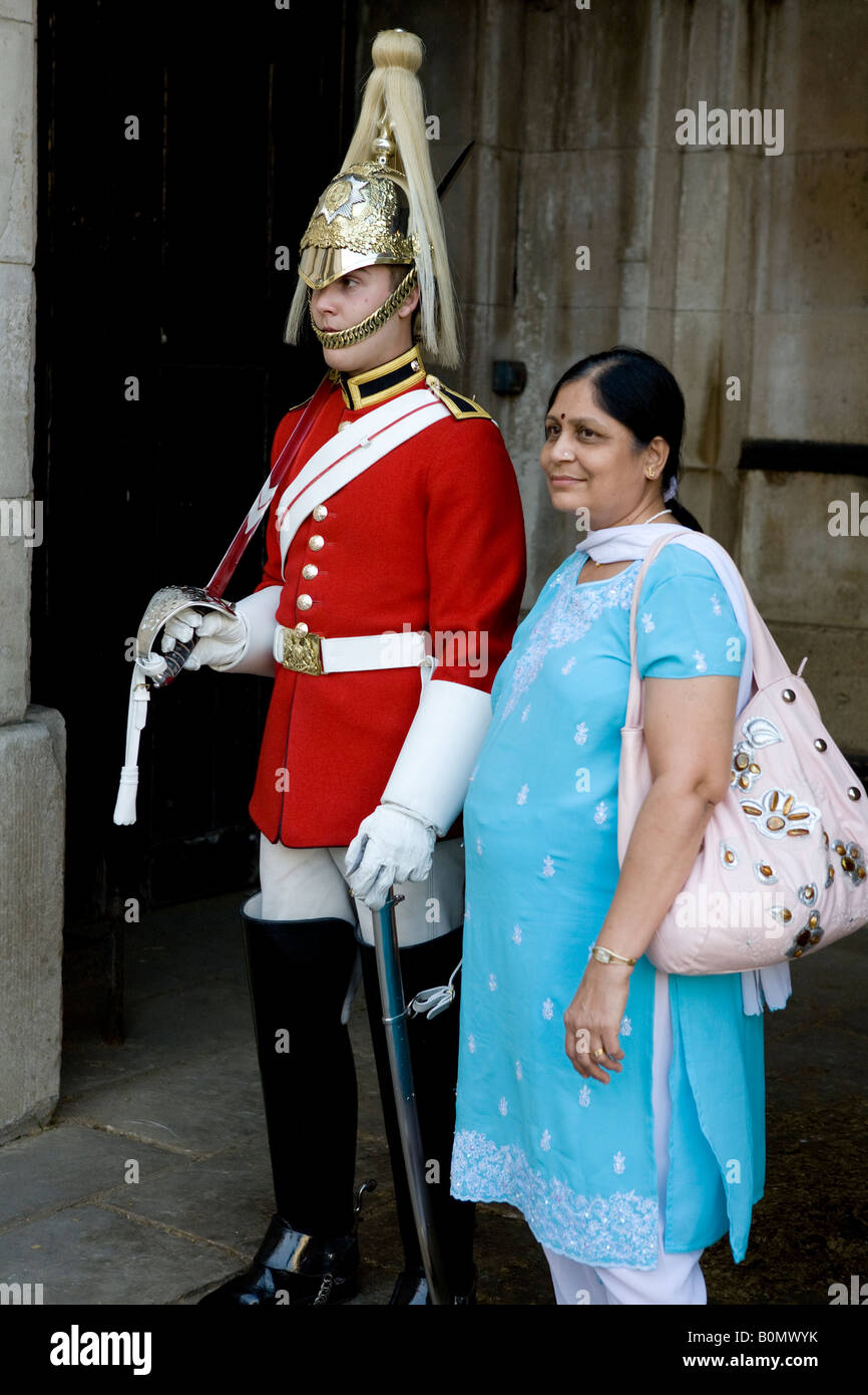 Soldier From The Queens Royal Houseguards Lifeguards Cavalry With ...