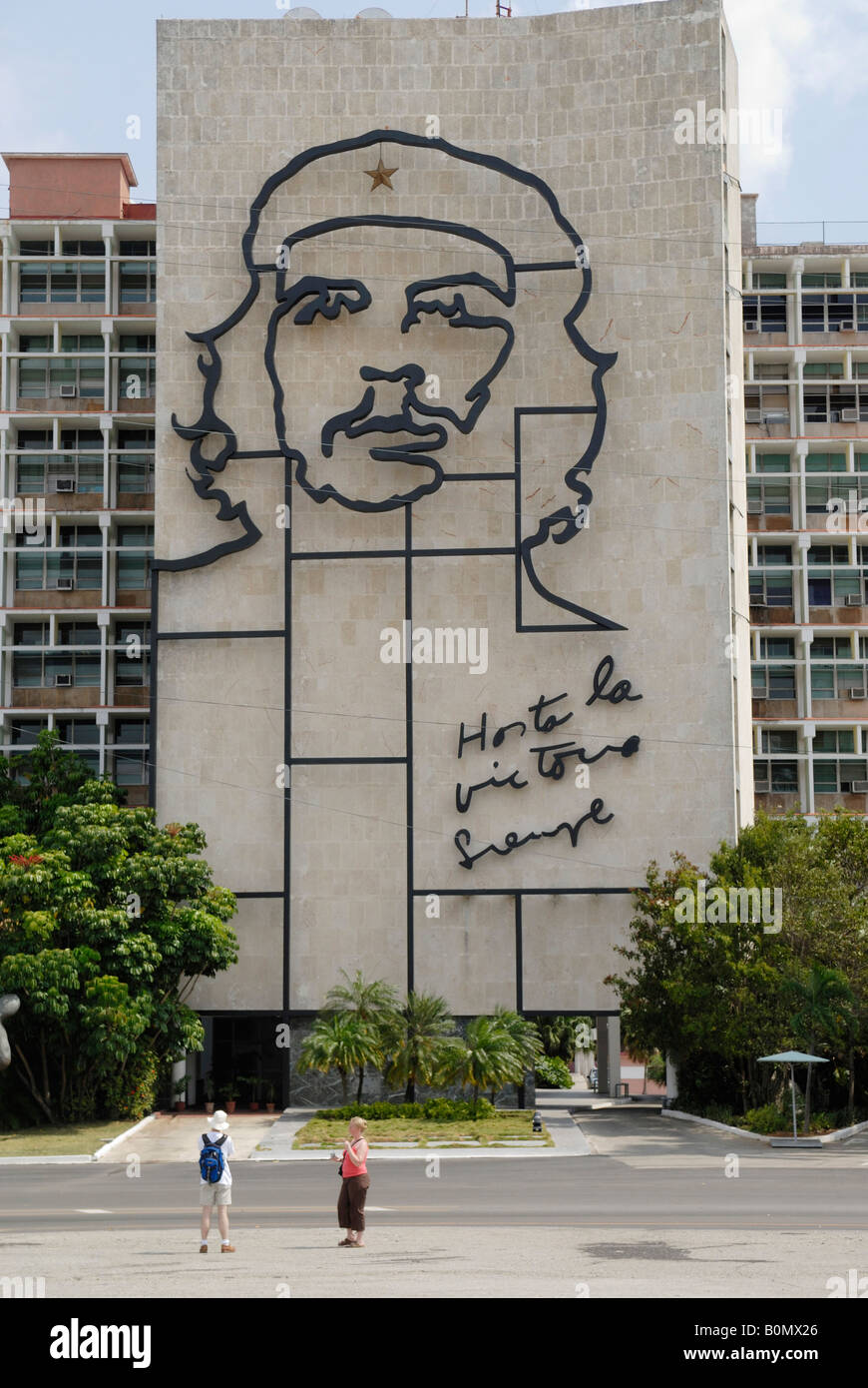 Facade of the Minstry of the Interior at the Plaza de la Revolution ...
